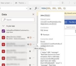 Power APP: How to fix the BAD SOURCE Connector Exception - westerdale.blog