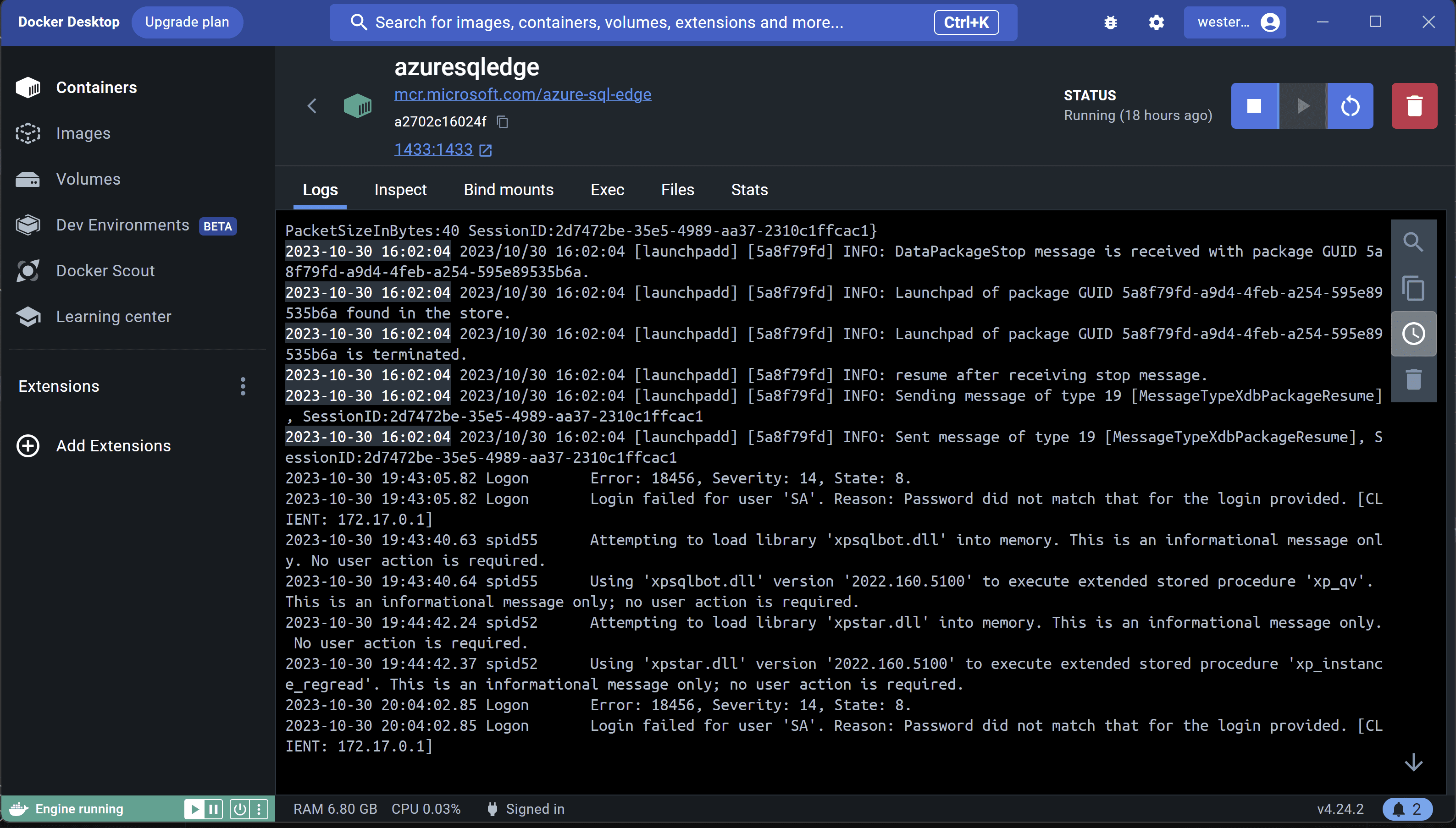 Docker-Desktop-with-Azure-SQL-Edge - westerdale.blog